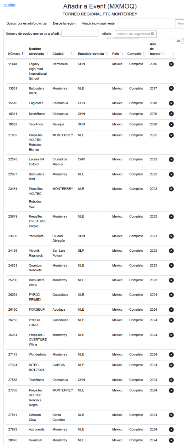 TORNEO REGIONAL FTC MONTERREY 2024-2025 – FIRST México